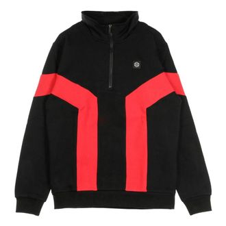 Dolly Noire Half-Zip-Sweatshirt mit hohem Kragen - - Sweatshirts & Hoodies - Herren - Schwarzk - XL