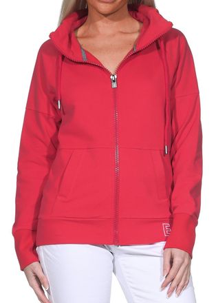 Elbsand Damen Sweatjacke High Neck Damenjacke mit Kragen ESWAina 70665 00 Barberry (4580) XL