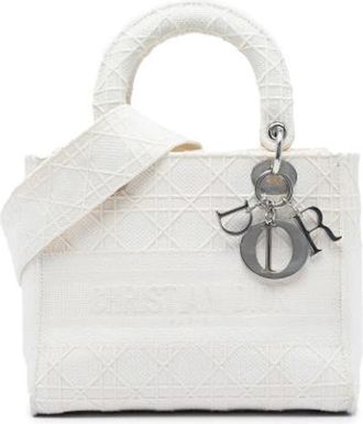 Dior Pre-owned Toile sacs-dior - Femme - Pre-owned - Blanc - Taille: ONE Size