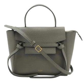 Celine Sac bandouli&egrave;re Nano en cuir Pre-owned 2Way - Femme - Pre-owned - Gris - Taille: ONE Size