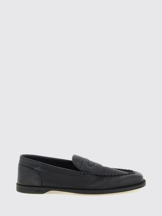 John Lobb Mocassins en cuir de veau grain&eacute; avec semelle en caoutchouc