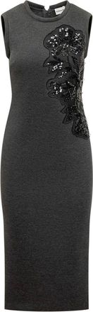 P.A.R.O.S.H. P.a.r.o.s.h., Femme, Robes, Gris, Taille: 44 FR Remix Midi Dress