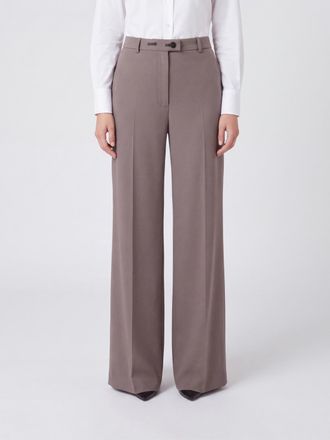 Jil Sander High-Waist-Hose mit weitem Bein aus Schurwolle