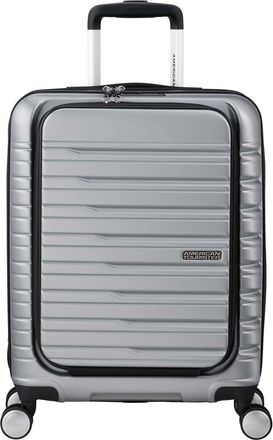 American Tourister Flashline - Spinner S, Handgepäck mit Frontlader, 55 cm, 34 L, Silber (Sky Silver)
