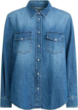 Pantaloni Torino Femme, Blouses et Chemises, Bleu, Taille: 38 FR Western Shirt