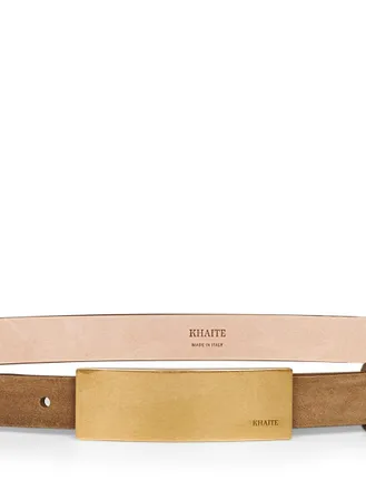 Khaite Womens Belt Berlin Beige Suede Calfskin