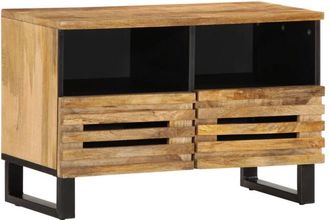 vidaXL Meuble TV 70x34x46 cm bois massif de manguier brut vidaXL