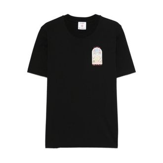 Casablanca Grafik T-Shirt mit kurzen &Auml;rmeln - - Tops - Herren - Schwarzk - M