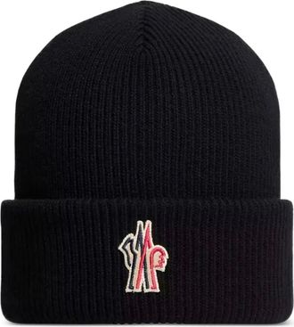 Moncler chapeau à logo - Noir
