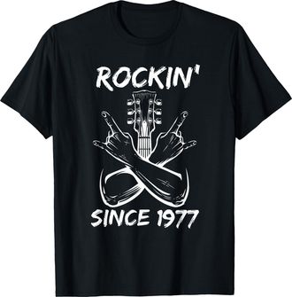 BDAZ Rockin Since 1977 Rockgitarre zum 49. Geburtstag, 49 Jahre alt T-Shirt