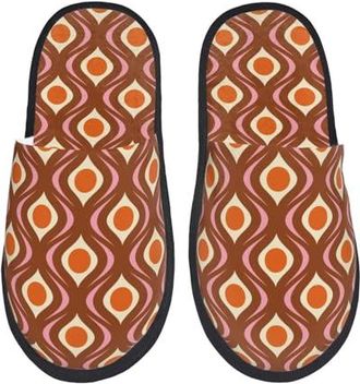 Generic Chaussures De Maison 70S Retro Print Chaussures Unisexes Pantoufle Int&eacute;rieur Et Ext&eacute;rieur Slippers Pour Chambre &Agrave; Coucher H&ocirc;tels Spa M