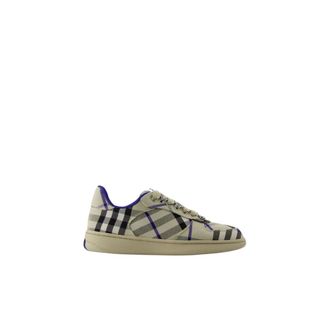 Burberry Femme, Chaussures, Multicolore, Taille: 37 EU Check Print Low-Top Baskets