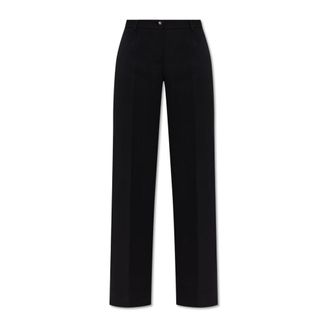 Dolce & Gabbana Wollfaltige Hose - - Trousers - Damen - Schwarzk - S
