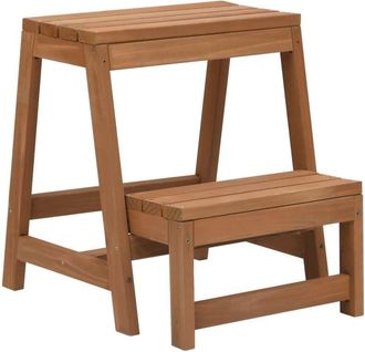 vidaXL Escabeau pliable Bois de sapin massif Vidaxl