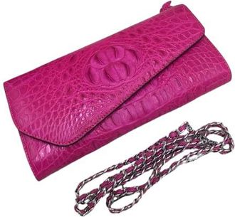 Generic Sac cabas pour femme, cr&eacute;ateur de mode, en cuir dalligator v&eacute;ritable, &agrave; rabat et cha&icirc;ne, style crocodile, port&eacute; &eacute;paule
