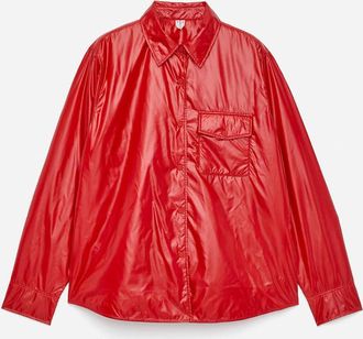 Arket Overshirt Aus Nylon -Rot