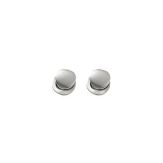 Dansk Copenhagen Tove Waterproof Silver Stainless Steel 2in1 Earrings - Brushed/Polished Finish - Femme - Accessoires - Gris - Taille: ONE Size