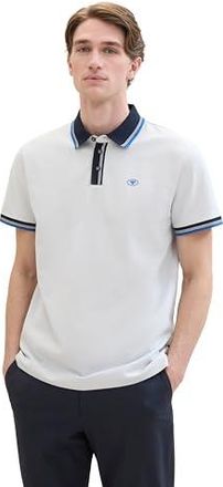 Tom Tailor 1040822 Polo, 27054-Offwhite Streaky Two Tone, XXXL Homme