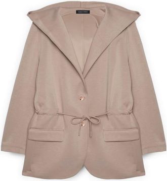 Fiorella Rubino Femme, Vestes, Gris, Taille: 38 FR Scuba Sweat &agrave; capuche