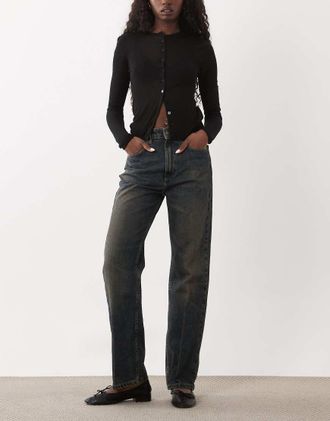 Mango Tere jean slim d&eacute;lavage bleu sale