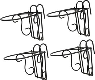 Soimiss 4st&uuml;cke H&auml;ngeregal F&uuml;r Blument&ouml;pfe Aus Schmiedeeisen Elegant Designed Praktisch Und Langlebig Zum Aufh&auml;ngen An Gel&auml;ndern F&uuml;r Orchideen Und Andere Pfla