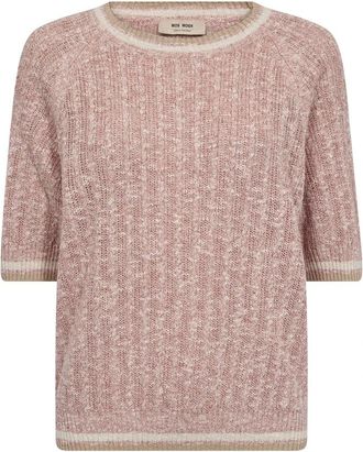 Mos Mosh MOS Mosh, Femme, Pulls, Rose, Taille: 40 FR MMBouch O-neck Knit