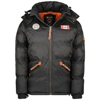 Canadian Peak Celieak Hood Men - Doudoune Chaude Matelassee Homme Automne Hiver - Veste Manteau Chaud - Blouson Coupe Vent Manches Longues Rembourrage - Hommes (Noi