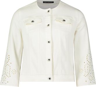 Betty Barclay Damen Jeansjacke mit 3/4 Arm 42, Rohwei&szlig;