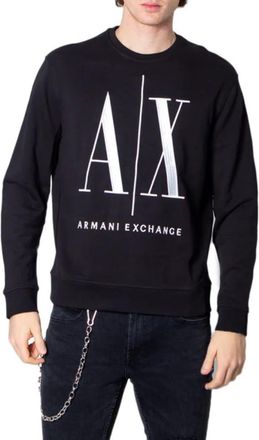 A|X Armani Exchange Herren Icon Sweat Sweatshirt, Schwarz, XS