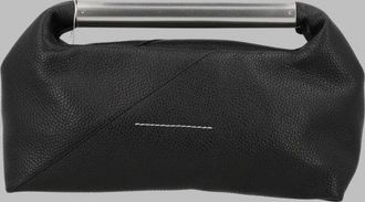 Maison Margiela Womens Clutch Japanese With Jewelled Handle Black Leather Bags