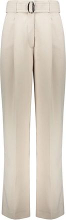 Moorer Femme, Pantalons, Beige, Taille: 36 FR Pantalon Large avec Ceinture