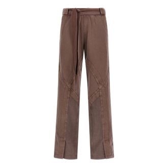 The Attico Femme, Pantalons, Brun, Taille: 32 FR Front Split Pants