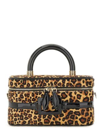 Roger Vivier Womens Mini Vanity Belle Vivier Bag Animalier Calf Leather Handbags Hand
