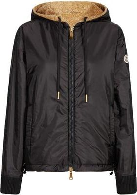 Moncler Lammfelljacke mit Kapuze - Beige