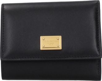 Dolce & Gabbana Femmes Portefeuille en cuir noir