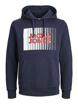 Jack & Jones Jjecorp Logo Sweat &Agrave; Capuche Play Noos Sweatshirt &agrave; capuche, Homme, Blazer Bleu Marine., M