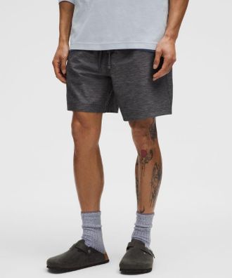 lululemon LuluLinen Pull-on-Shorts f&uuml;r M&auml;nner - 18 cm - Gr&ouml;&szlig;e S in Black