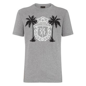 Billionaire Boys Club Homme, Tops, Gris, Taille: 2XL T-Shirt Col Rond Palms