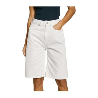 Pepe Jeans London Wei&szlig;e Denim-Bermuda-Shorts f&uuml;r Frauen - - Shorts - Damen - Wei&szlig; - W27