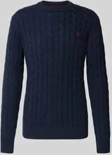 Mc Neal Slim Fit Strickpullover aus reiner Baumwolle