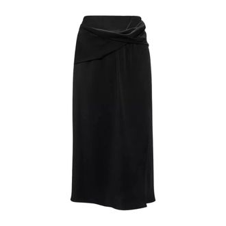 J.W.Anderson Schwarzer Midi-Rock mit dekorativem Knoten - - Skirts - Damen - Schwarzk - XS