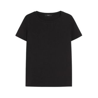 Max Mara Schwarzes Jersey Stretch T-shirt Multib - - Tops - Damen - Schwarzk - XS