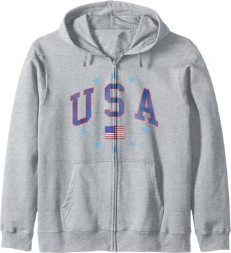 Trendy Apparel USA United States of America Flag and Stars Kapuzenjacke