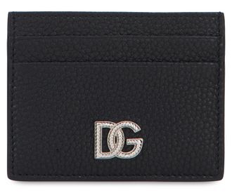 Dolce & Gabbana Mens Card Holder Black Leather Wallets & Cardholders