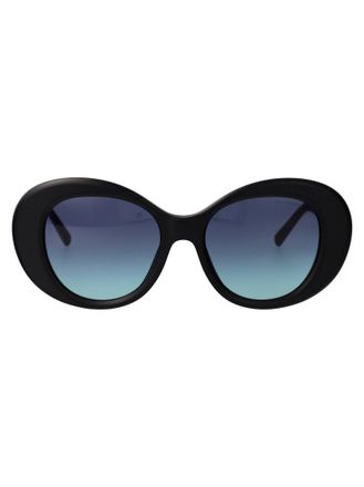 Tiffany & Co. 0TF4228 Oval Black Acetate Sunglasses - Black