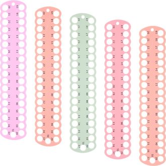 IFUNDOM 5 St&uuml;ck Stickgarn Organizer aus Langlebigem Kunststoff Garnwickelbrett mit Gro&szlig;en Rundl&ouml;chern Zur Fadenaufbewahrung Platzsparend und Kompakt f&uuml;r Kreuz