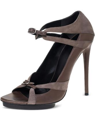 Balenciaga sandales &agrave; boucles 130 mm - Gris