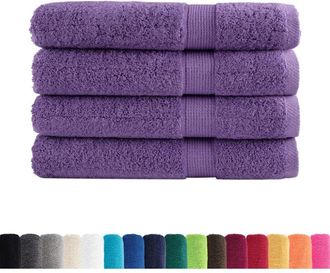 vidaXL Premium-Handt&uuml;cher solund 4 Stk. Lila 100x200 cm 600 g/m&sup2; - Vidaxl