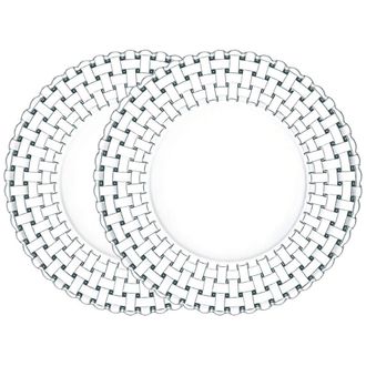 Spiegelau & Nachtmann Nachtmann 2-er Set Teller gross, Kristallglas, Gr&ouml;&szlig;e: 32 cm, Bossa Nova, 0093511-0, Farblos