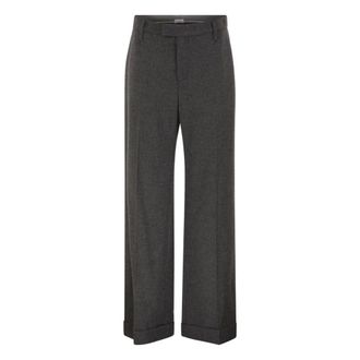 Brunello Cucinelli Weite Hosen - - Trousers - Damen - Grau - M